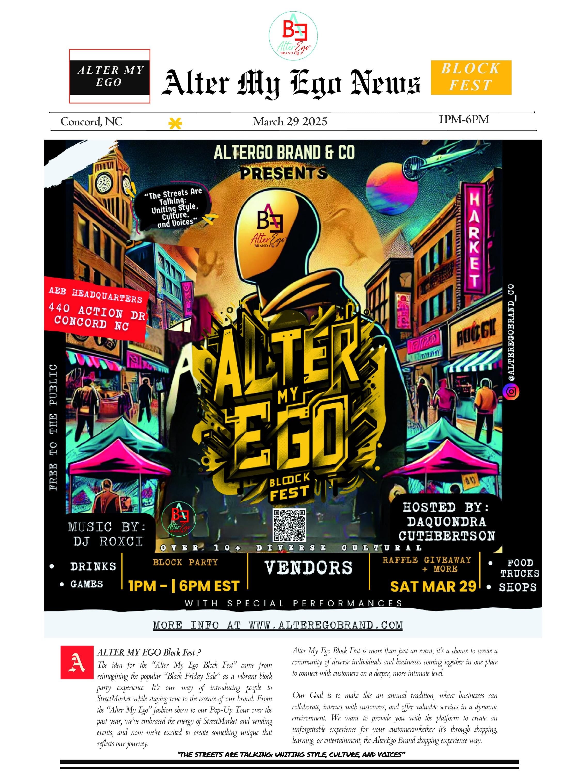 AME BLOCK FEST EVENT POSTER – ALTEREGO BRAND & Co